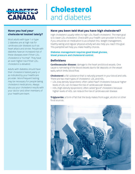 Cholesterol and Diabetes – Shop Diabetes Canada